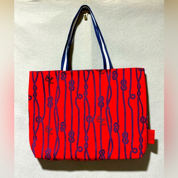 Estee Lauder | Bags | Este Lauder Blue And Red Nautical Rope Bag | Poshmark